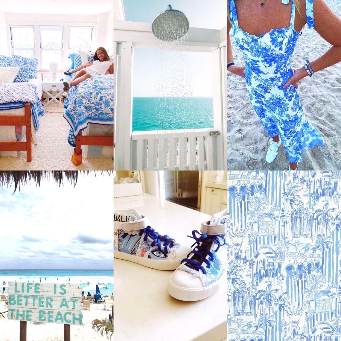 100+ Blue Preppy Photo Collage Kit (digital Download) - Etsy