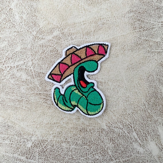 Mexican Worm Iron on Patch Mexican Worm Patches Worm Patches | Etsy
