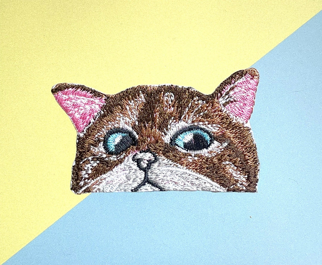 Cute Cat Iron on Patch, Patches, Cute Cat Patches Iron on ,embroidered ...