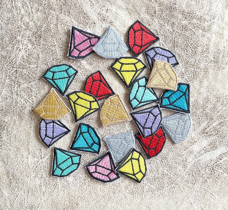 Set of 3 Diamond Iron on Patch Patches Diamond Patches Iron - Etsy