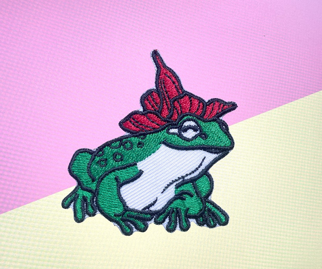 Frog Flower Hat Iron on Patch, Frog Patches, Frog Patches Iron on ...