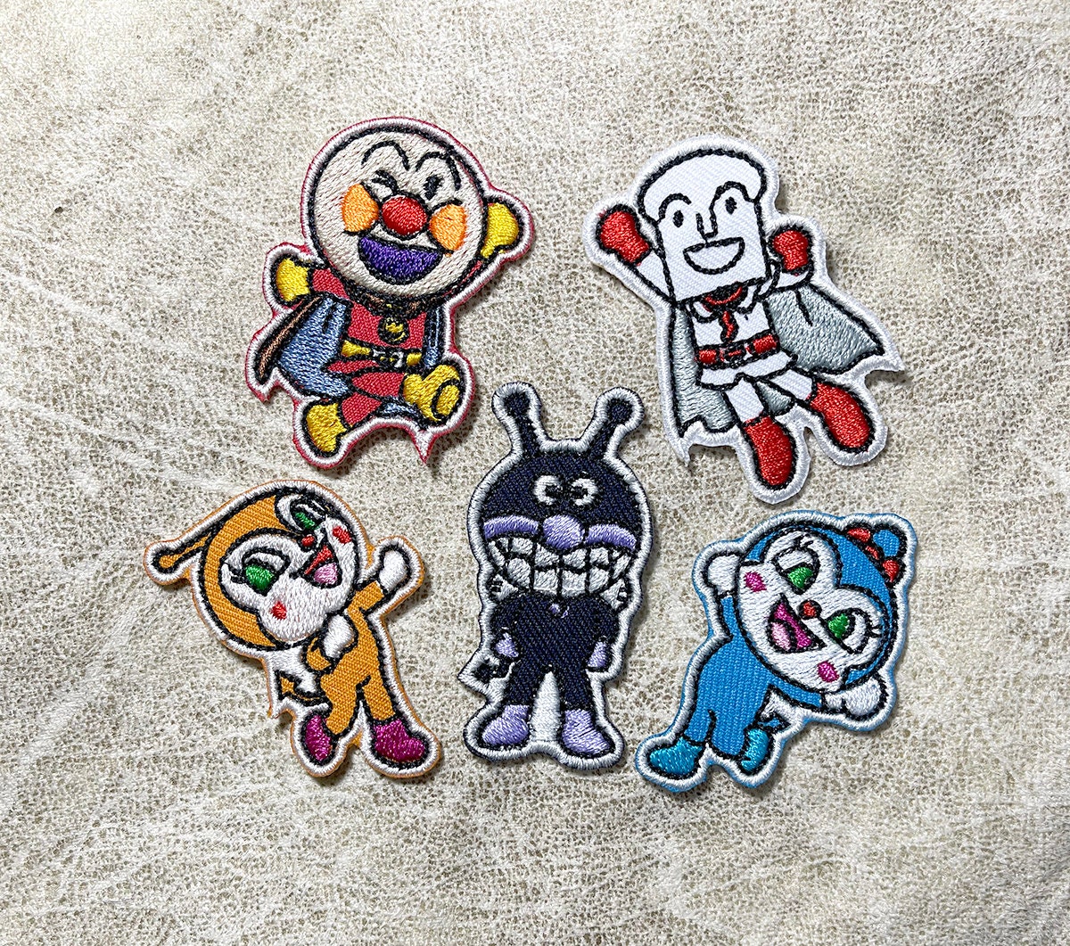 Anpanman Iron on patch Anpanman Patches Patches iron on | Etsy