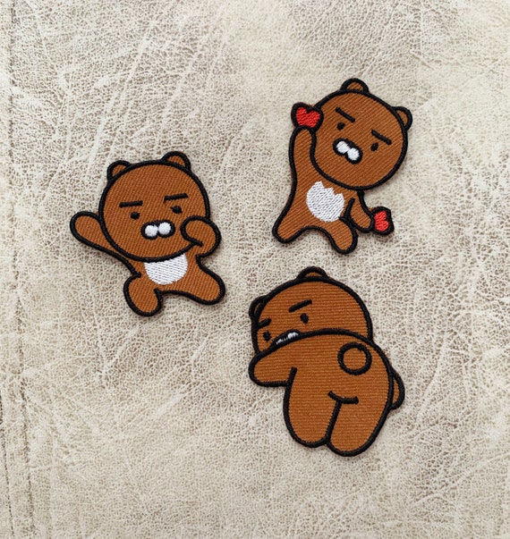 Brown Bear Iron on Patch Ryan Patches Patches Iron on - Etsy