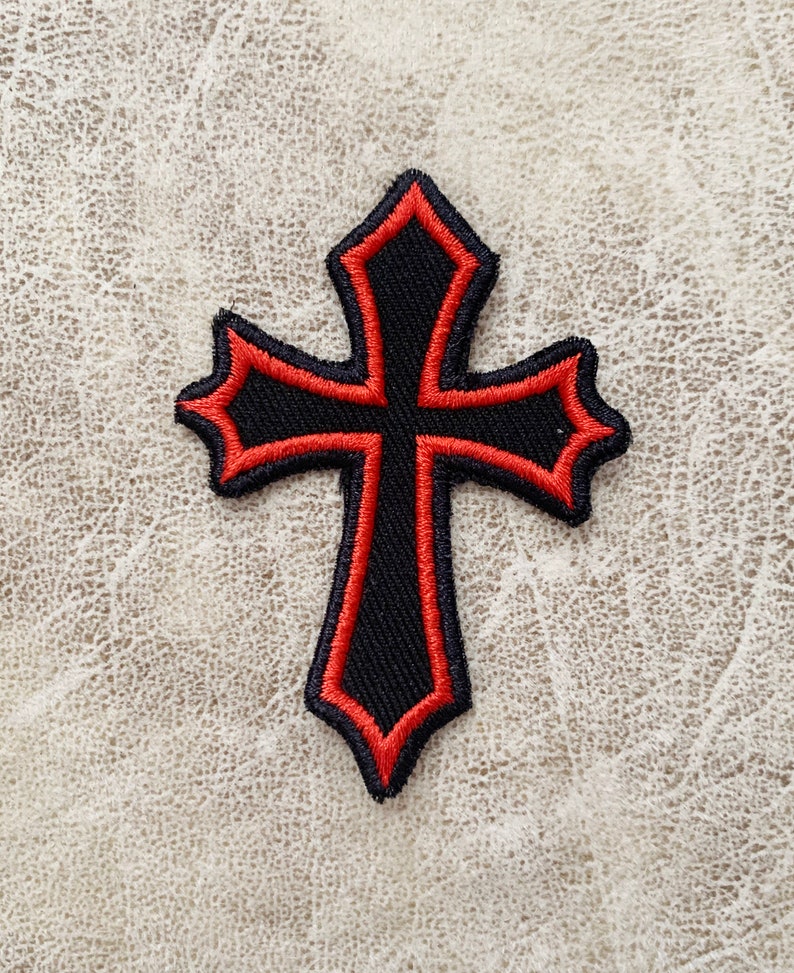 Punk Cross Embroidered Iron-on Patch, Jacket Back Patch - Etsy