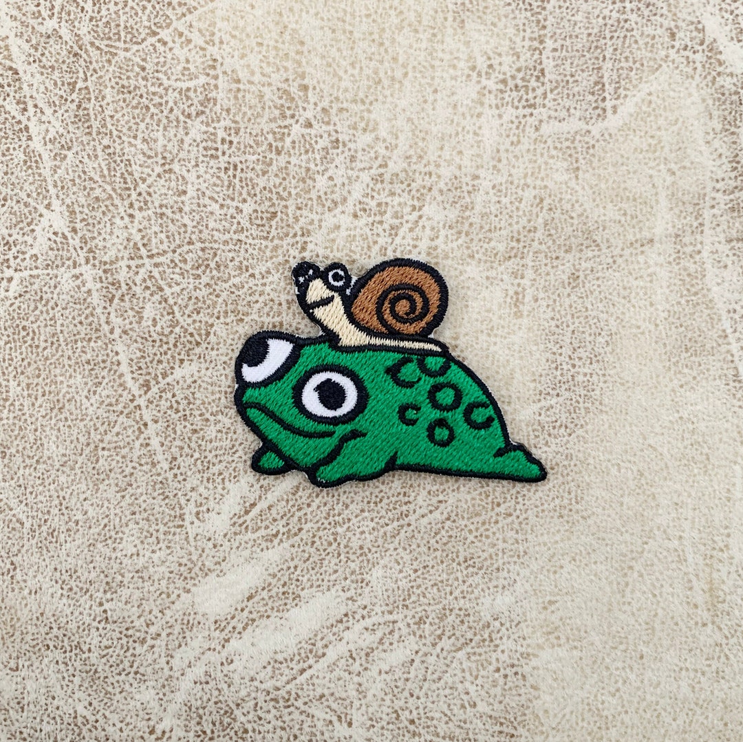 Frog and Snail Iron on Patch, Patches, Frog Patches Iron on ...
