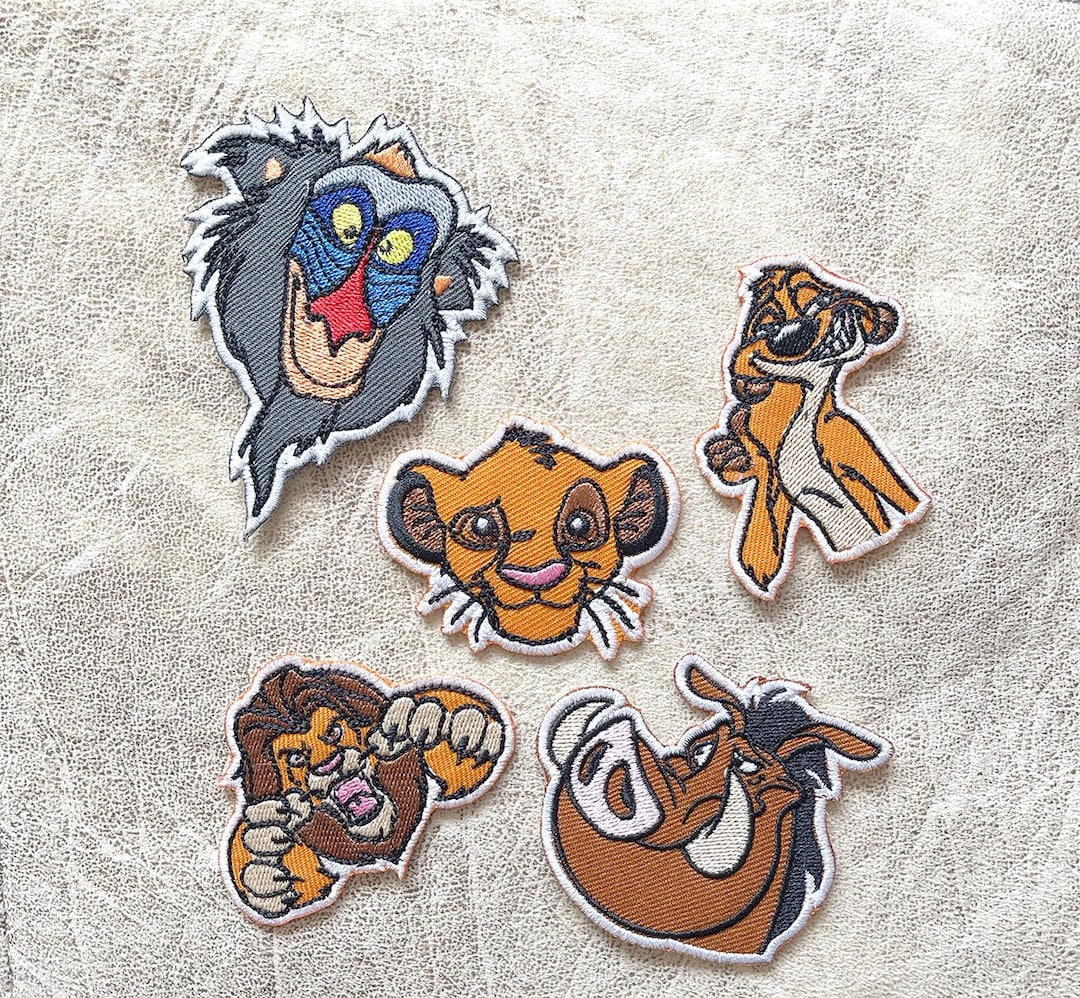 Lion King Embroidered Iron-on Patch, Cartoon Movie Patches - Etsy