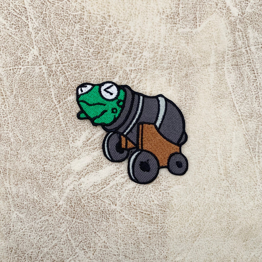 Frog Cannon Iron on Patch, Patches, Frog Patches Iron on ,embroidered ...