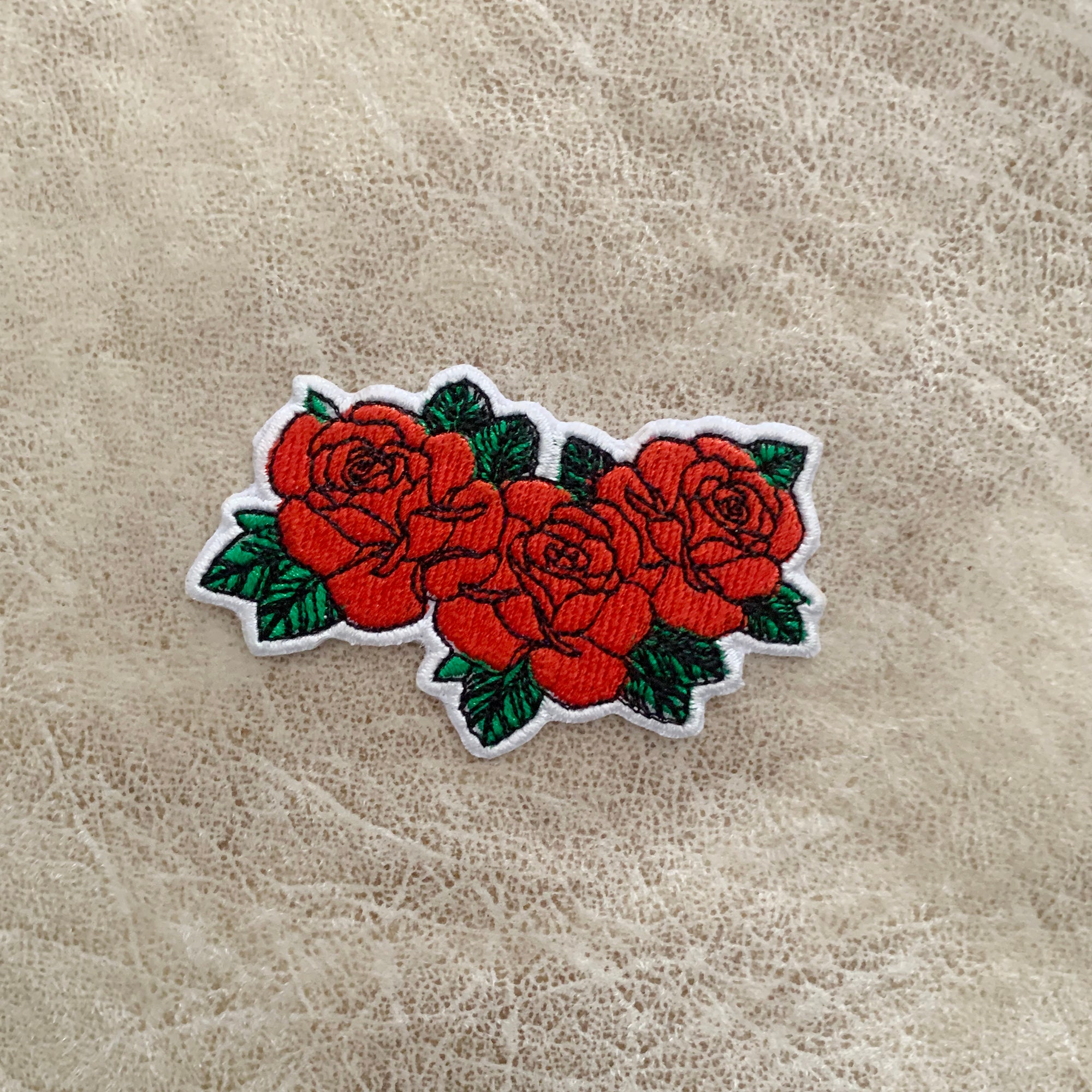 Rose Iron On Patch Patches Rose Patches Iron On Embroidered Etsy