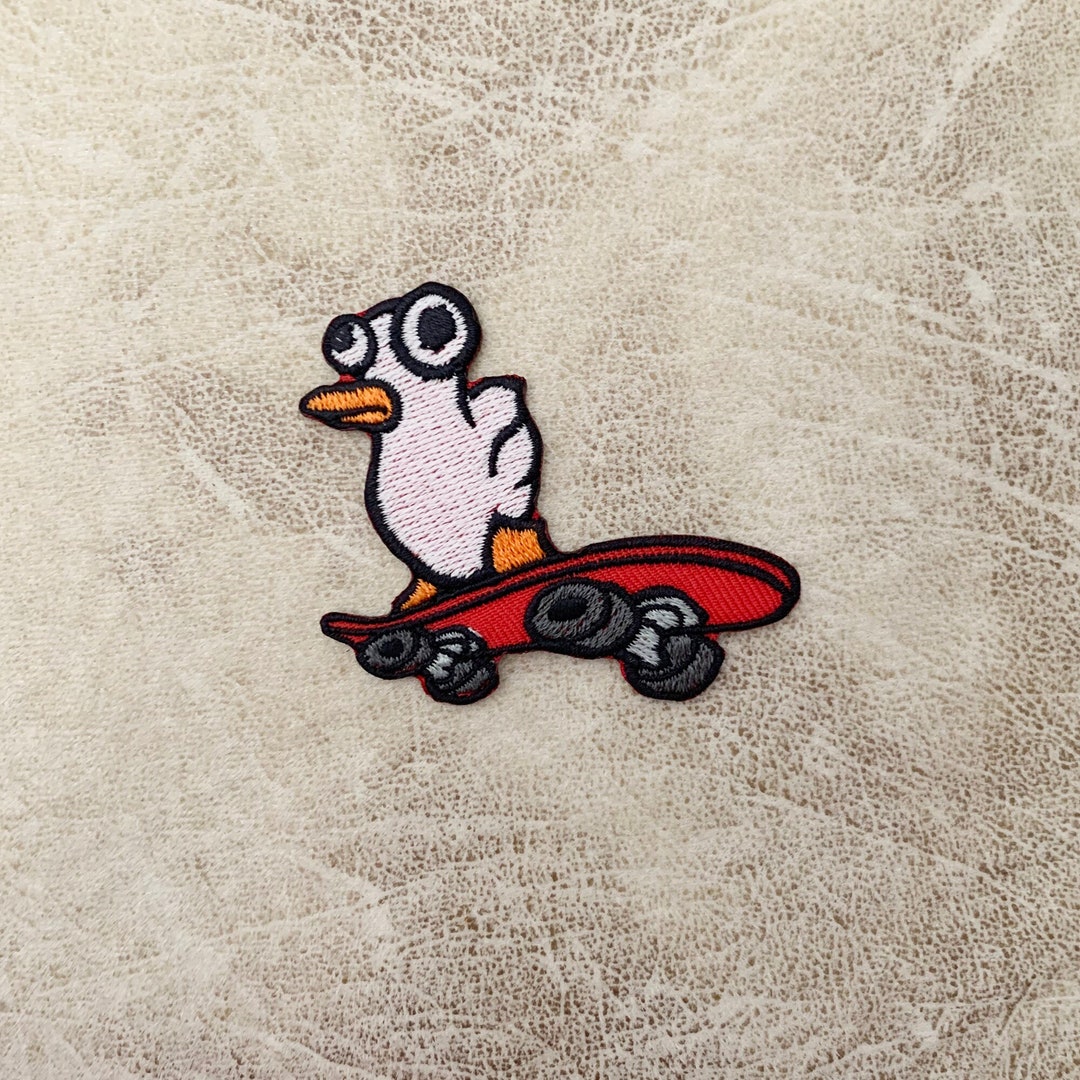 Skater Duck Iron on Patch, Patches, Patches Iron on ,embroidered Patch ...