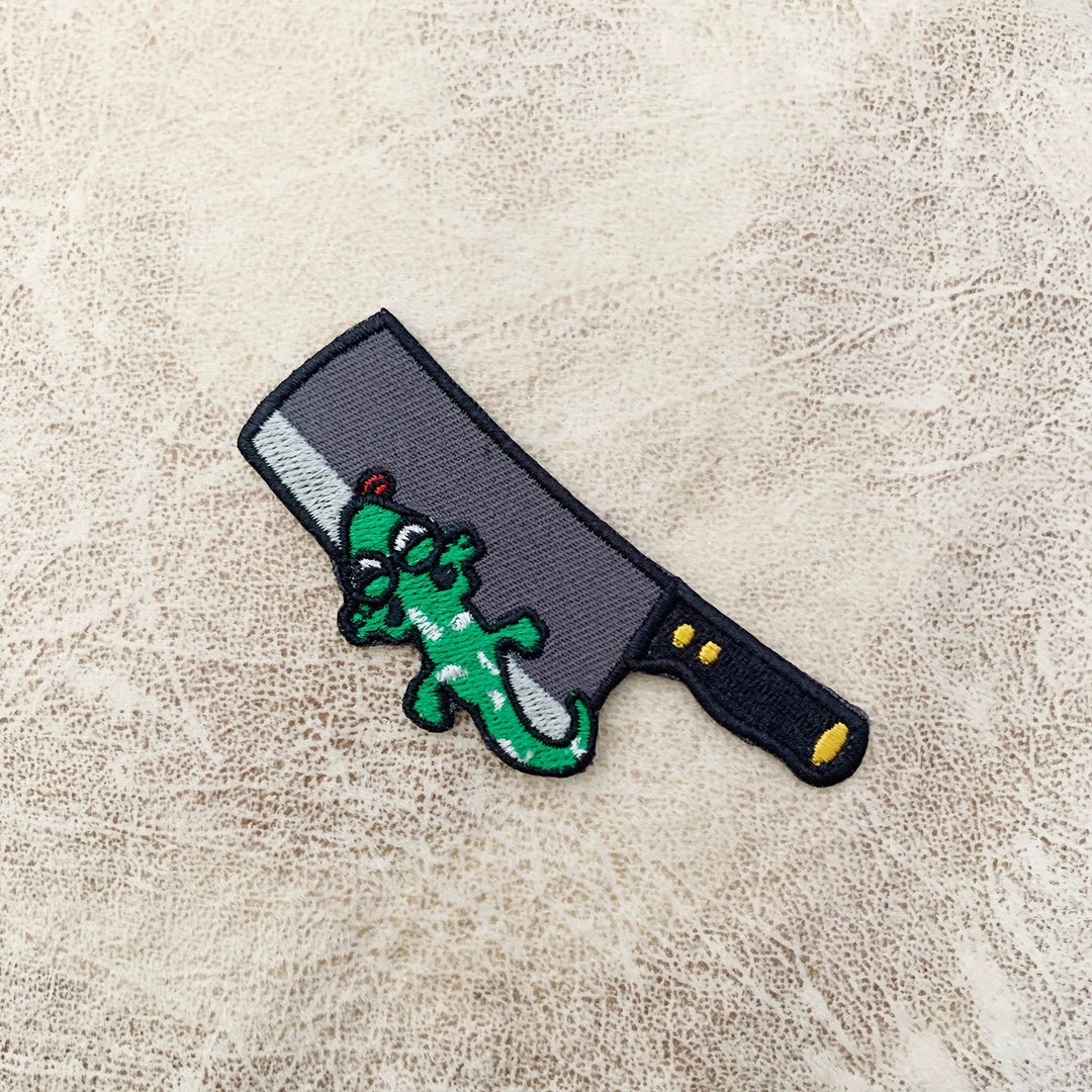 Gecko Knife Iron on Patch Patches Gecko Patches Iron on - Etsy UK