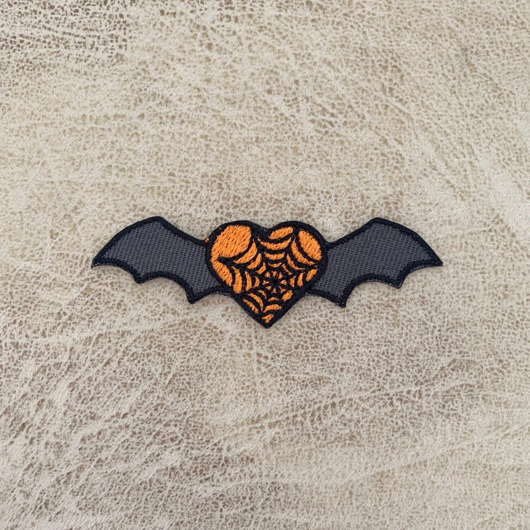 Bat Heart Iron on Patch, Patches, Bat Heart Patches Iron on ...