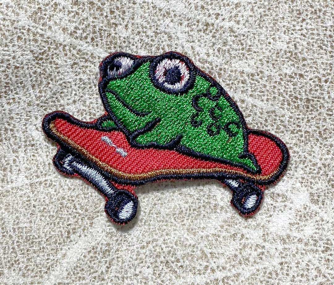 Skater Frog Iron on Patch, Patches, Patches Iron on ,embroidered Patch ...