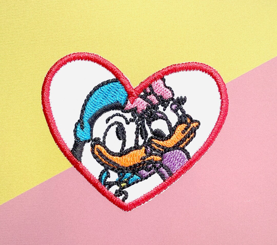 Donald Duck Iron on Patch, Duck Patches, Heart Patches Iron on ...