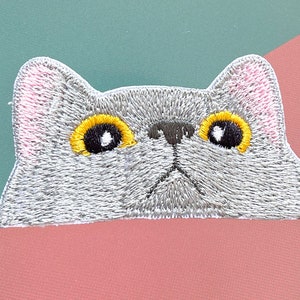 Cute Black Cat Iron on Patch, Patches, Cute Cat Patches Iron on ...