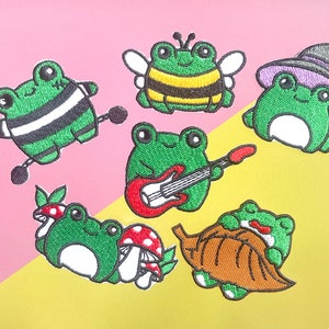 Cute Frog Iron on Patch, Frog Patches, Frog Patches Iron on ...
