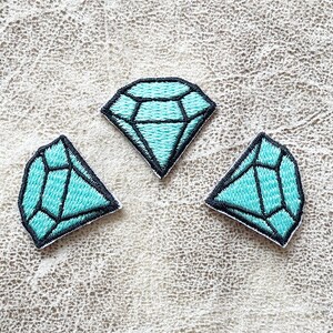 Set of 3 Diamond Iron on Patch, Patches, Diamond Patches Iron on ...