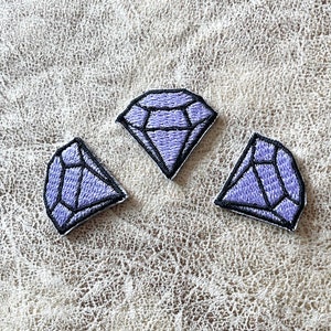 Set of 3 Diamond Iron on Patch, Patches, Diamond Patches Iron on ...