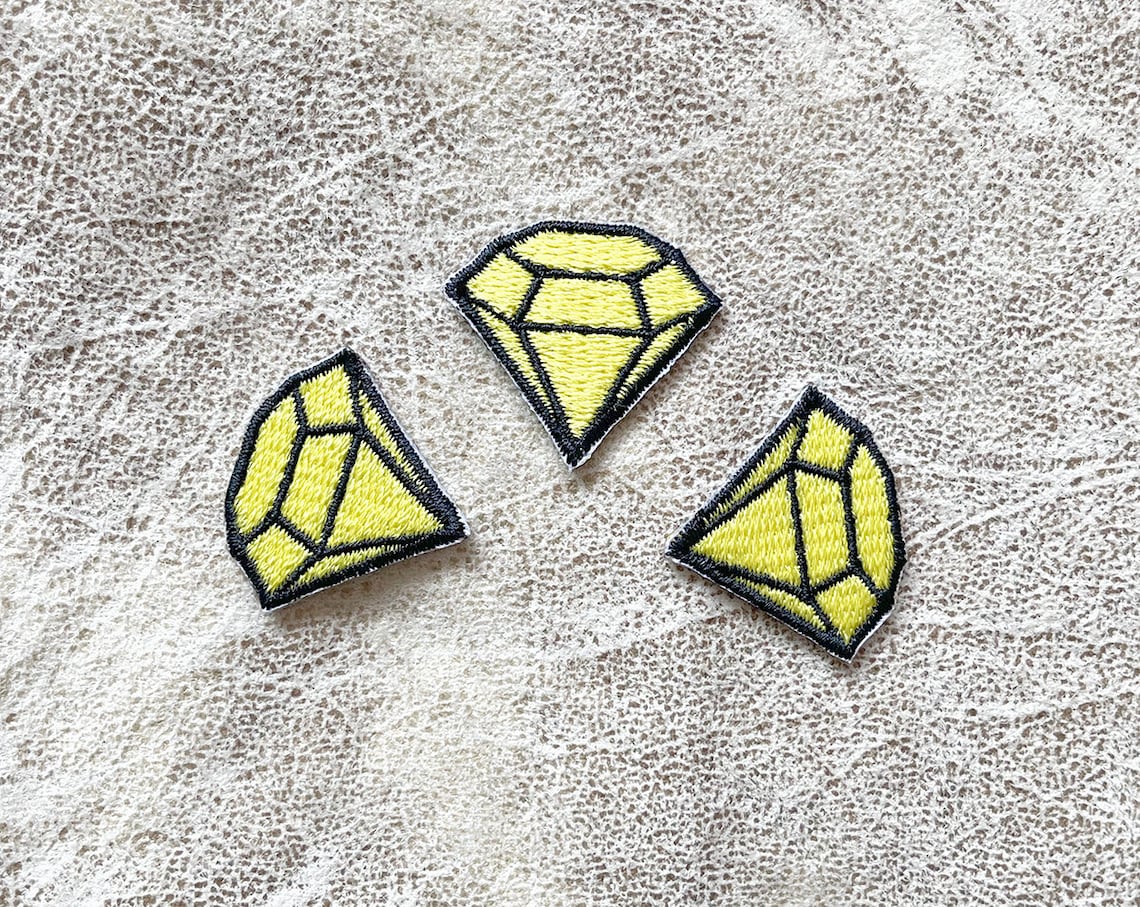Set of 3 Diamond Iron on patch Patches Diamond Patches iron | Etsy