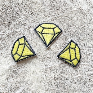 Set of 3 Diamond Iron on Patch, Patches, Diamond Patches Iron on ...