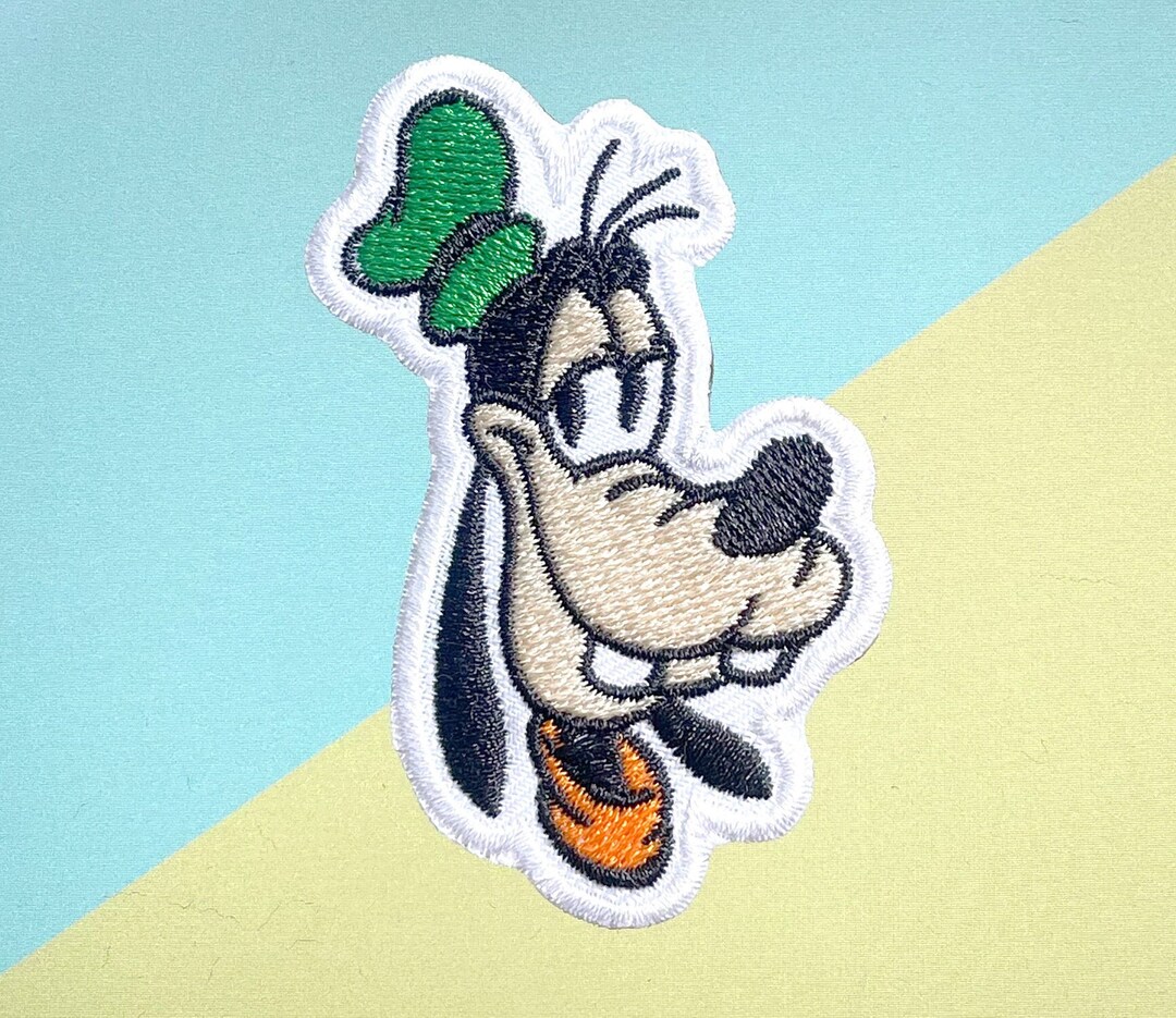Goofy Embroidered Iron-on Patch, Cartoon Character - Etsy