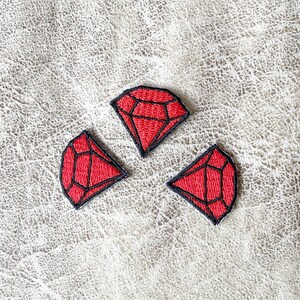 Set of 3 Diamond Iron on Patch, Patches, Diamond Patches Iron on ...