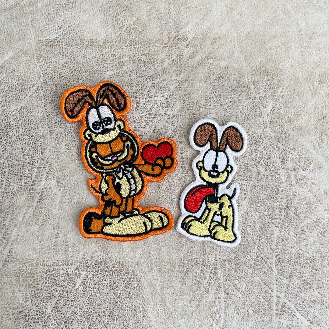 Garfield Embroidered Patch, Iron-on Cartoon Patches - Etsy