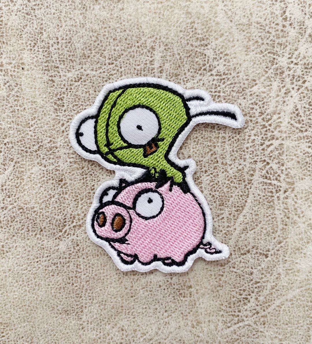 Gir Iron on Patch ,invader Zim Patches, Patches Iron on ,embroidered ...