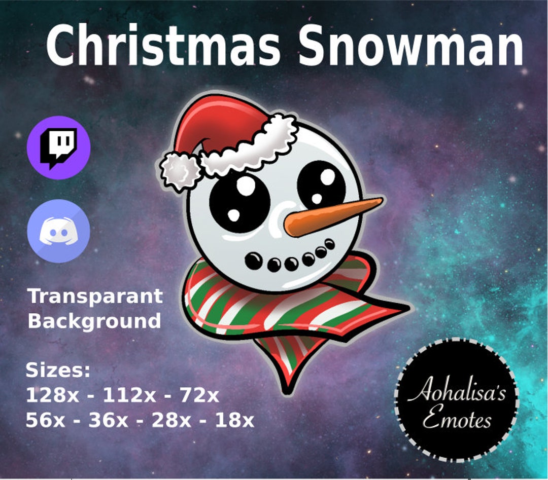 Snowman Emote | Twich | Discord | Christmas Snowman | - Etsy