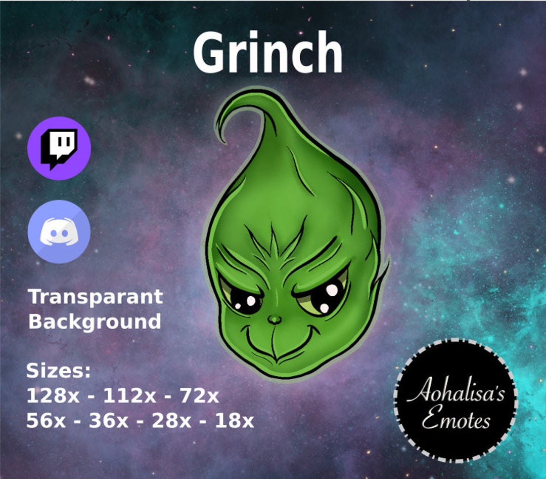 Grinch Emote | Twitch | Discord | Christmas | Emotes - Etsy