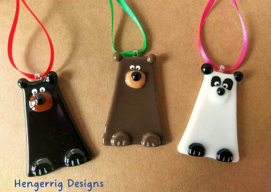 Fused Glass Bears - Etsy