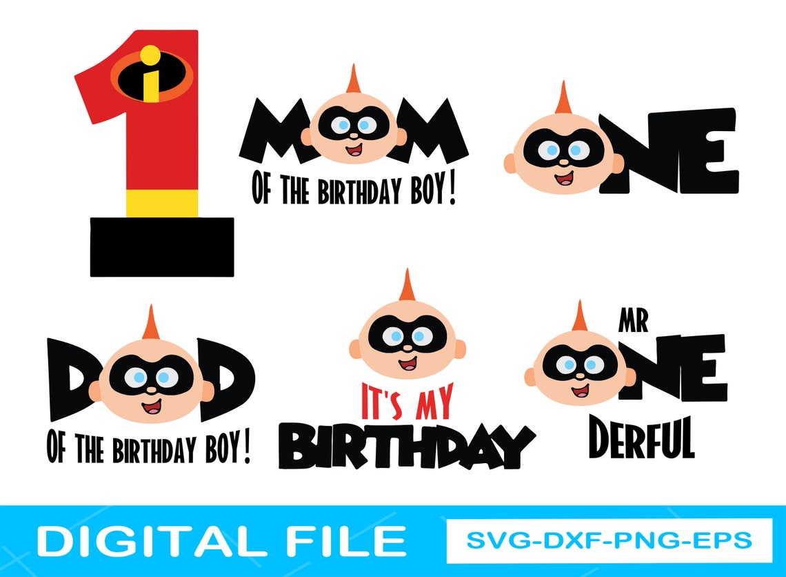 Incredibles Birthday Svg Family Incredibles Party Svg The | Etsy