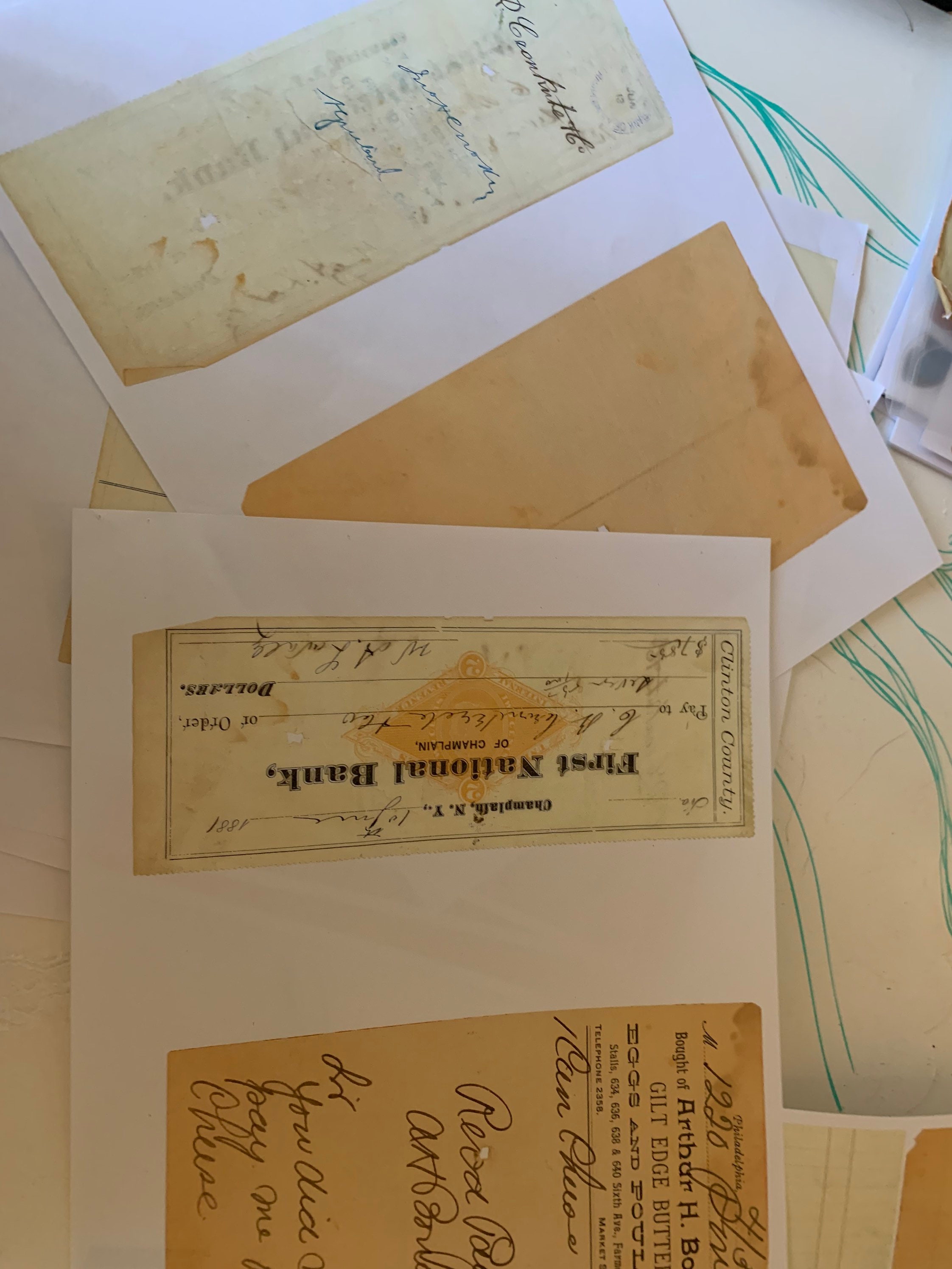 Digital Download 1880's 1890's Vintage Documents Front and Back ...