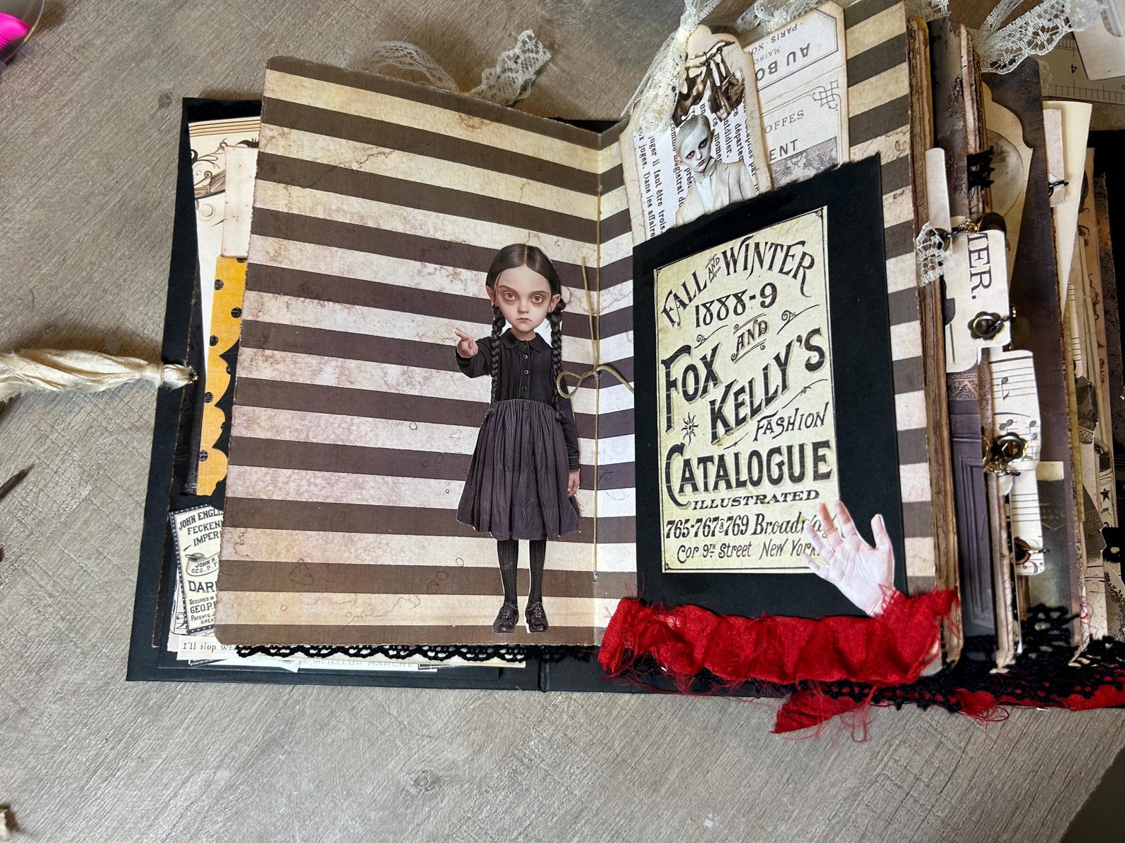 Wednesday Addams Family Gothic Junk Journal With Folio - Etsy