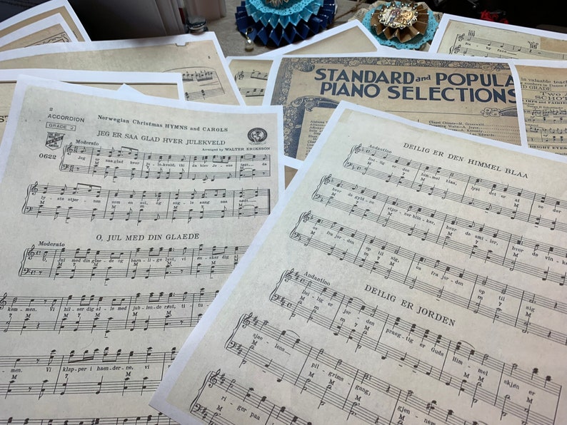 Digital Download 1800's Aged Vintage Complete Sheet Music Collection ...