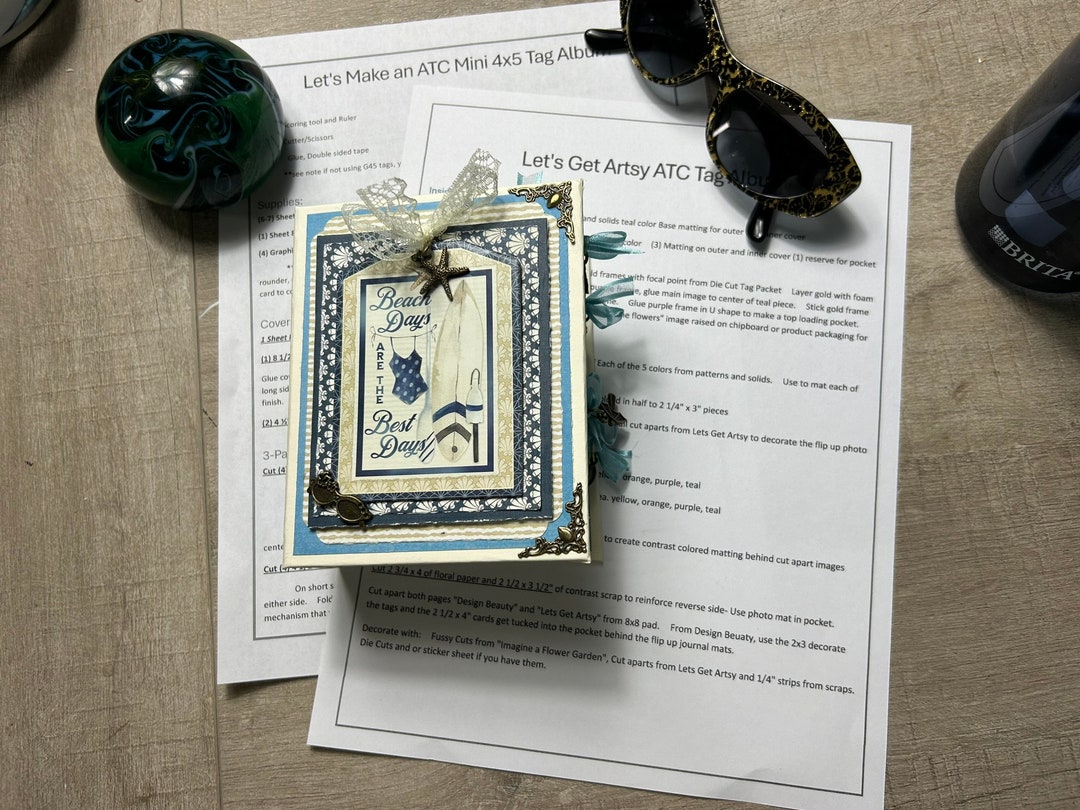 Mini ATC Tag 4x5 Album Inspired by the Graphic 45 Staple - Etsy