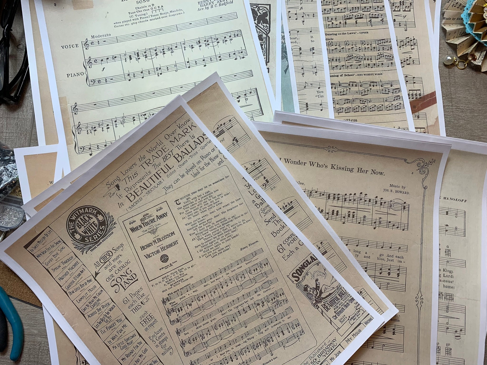 Digital Download 1800's Aged Vintage Complete Sheet Music Collection ...