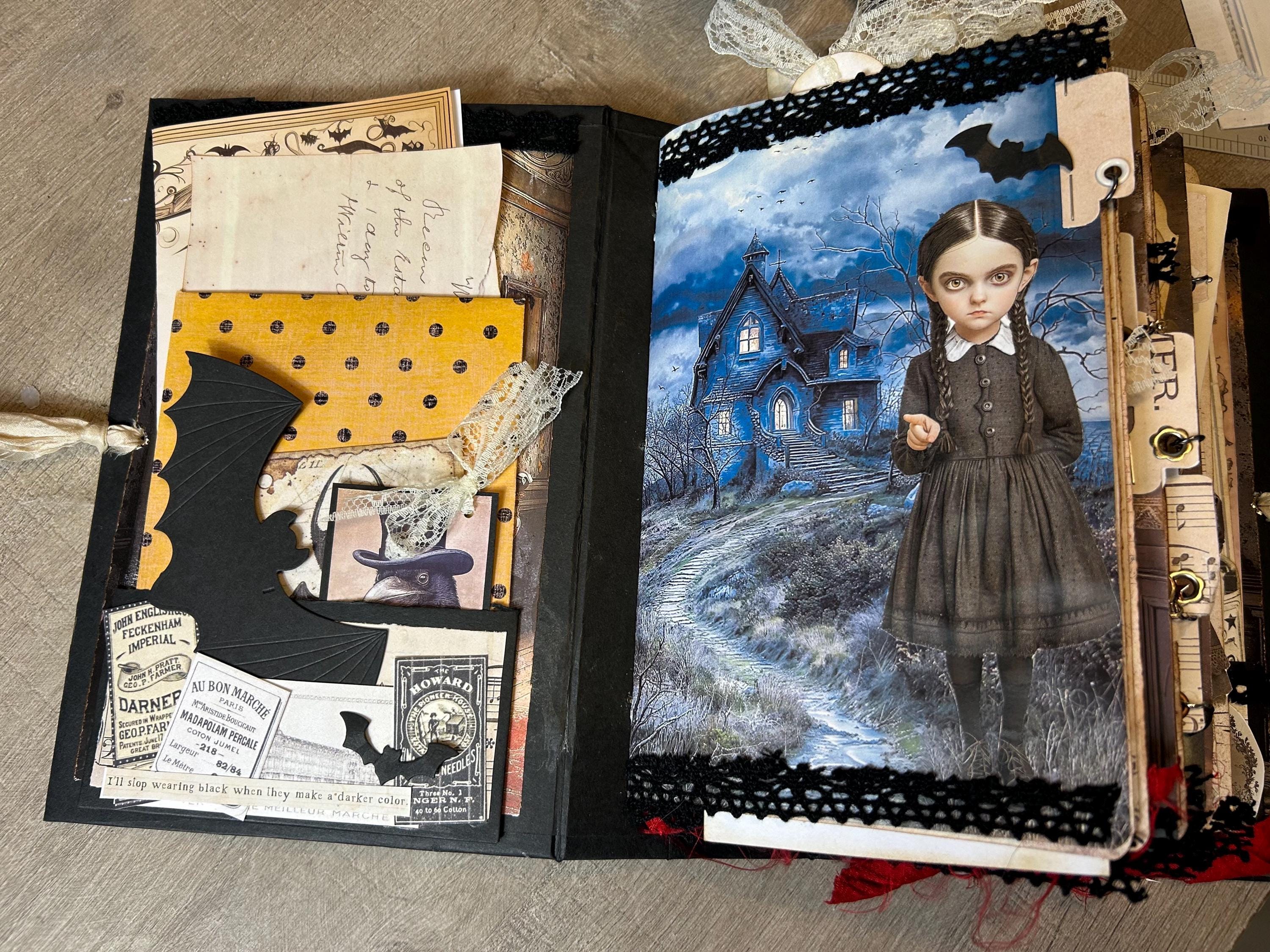 Wednesday Addams Family Gothic Junk Journal With Folio - Etsy