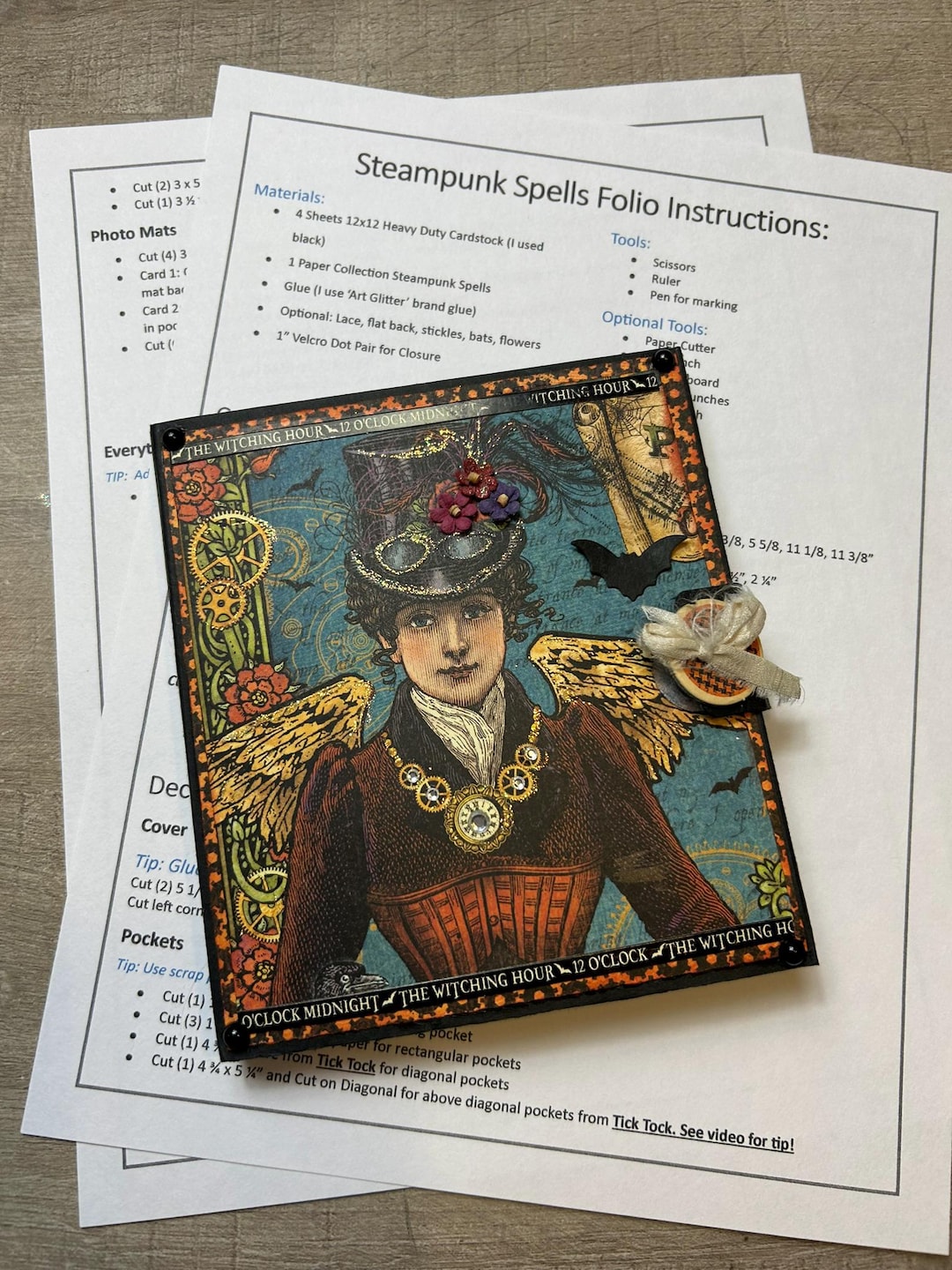 Quad Fold Folio PDF Instructions With Video Tutorial Using Steampunk ...