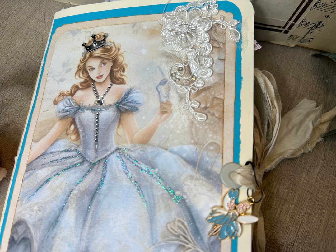 Charming Cinderella Theme Cottage Core Softcover Handmade Junk Journal ...