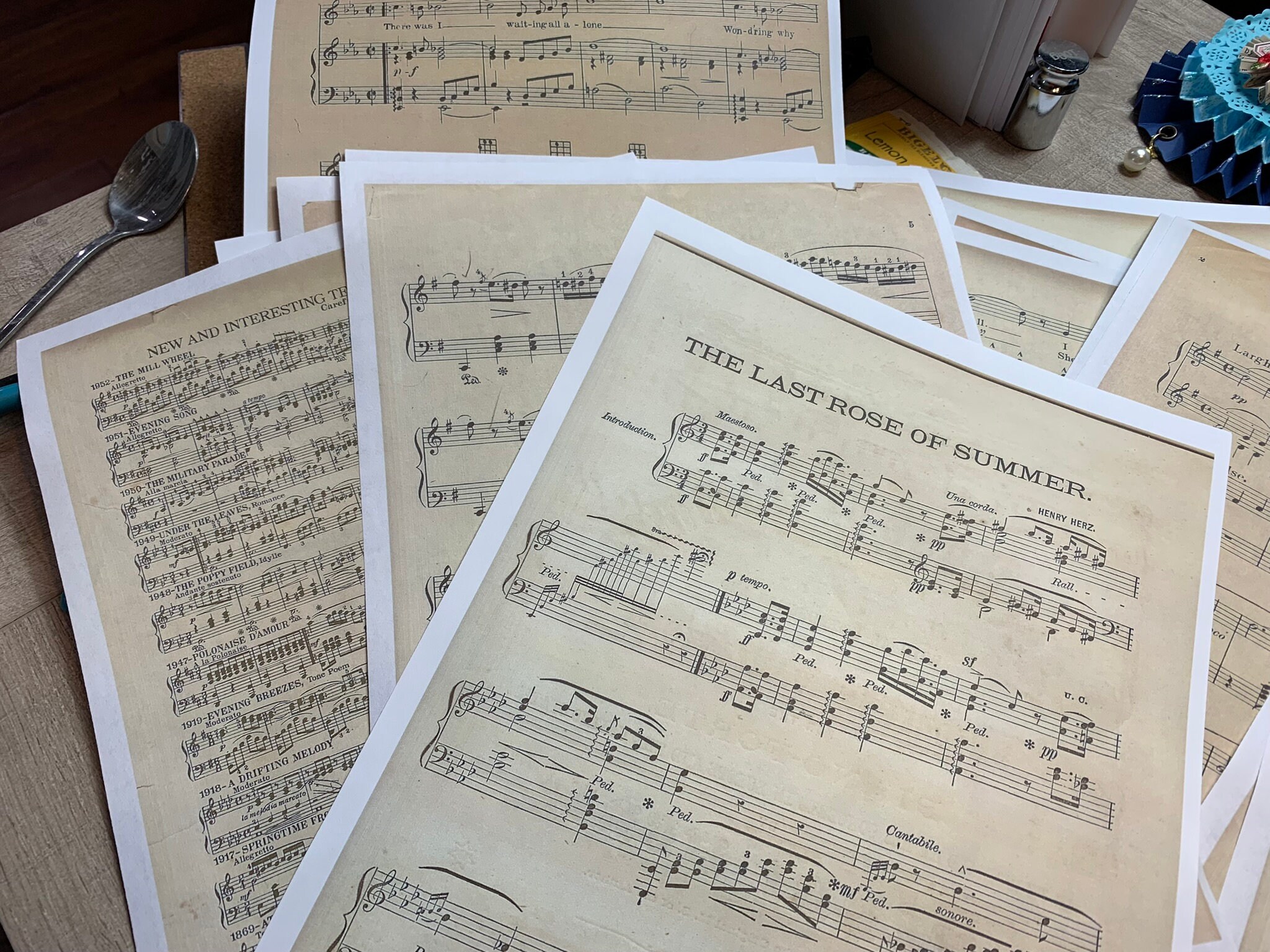 Digital Download 1800's Aged Vintage Complete Sheet Music Collection ...