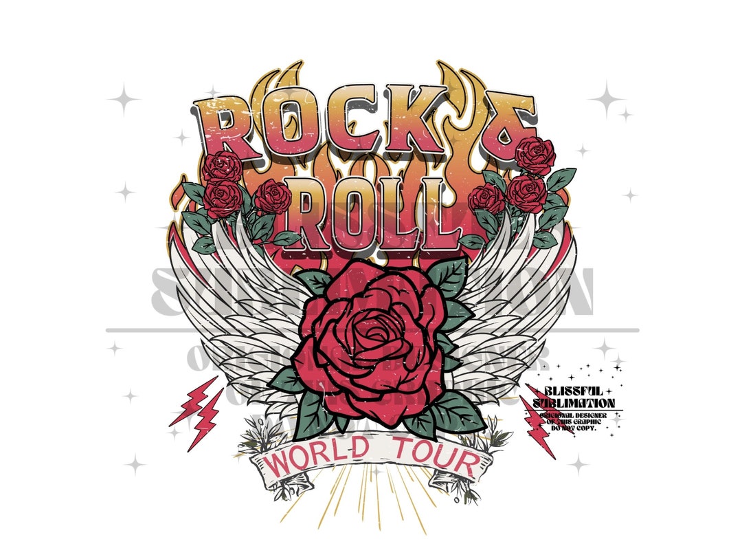 Rock and Roll Sublimations, Sublimation Designs Downloads, Trendy, DTF ...