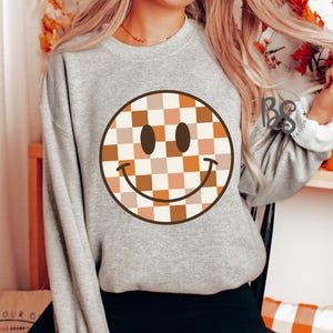 Fall Smile Face Png,retro Fall PNG, Cute Checker Print Autumn ...
