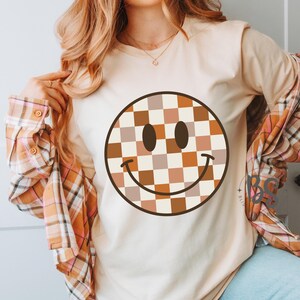 Fall Smile Face Png,retro Fall PNG, Cute Checker Print Autumn ...