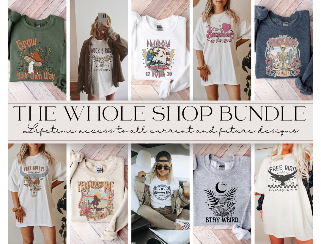 Whole Shop Bundle Sublimation DTF Screen Print PNG T Shirt Graphic ...