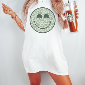 St Patricks Day PNG File for Sublimation Leopard Print Smile Face ...