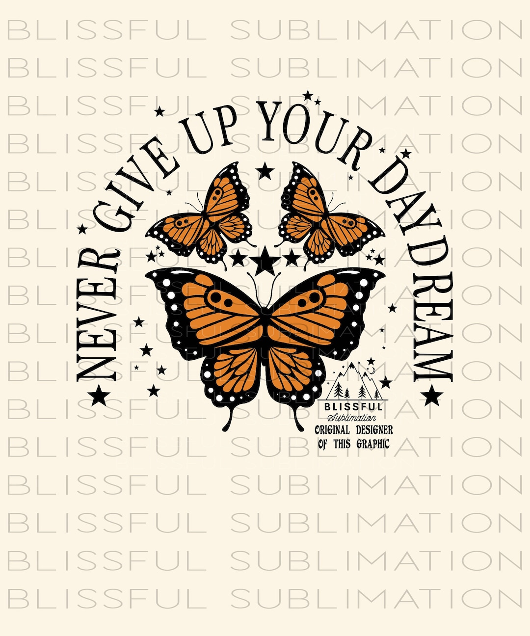 Retro Daydream Butterfly Sublimation T Shirt Graphic Print Design ...