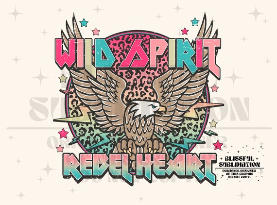 Wild Spirit Png Retro Sublimation Designs Downloads Vintage - Etsy