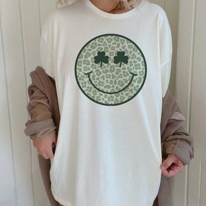 St Patricks Day PNG File for Sublimation Leopard Print Smile Face ...