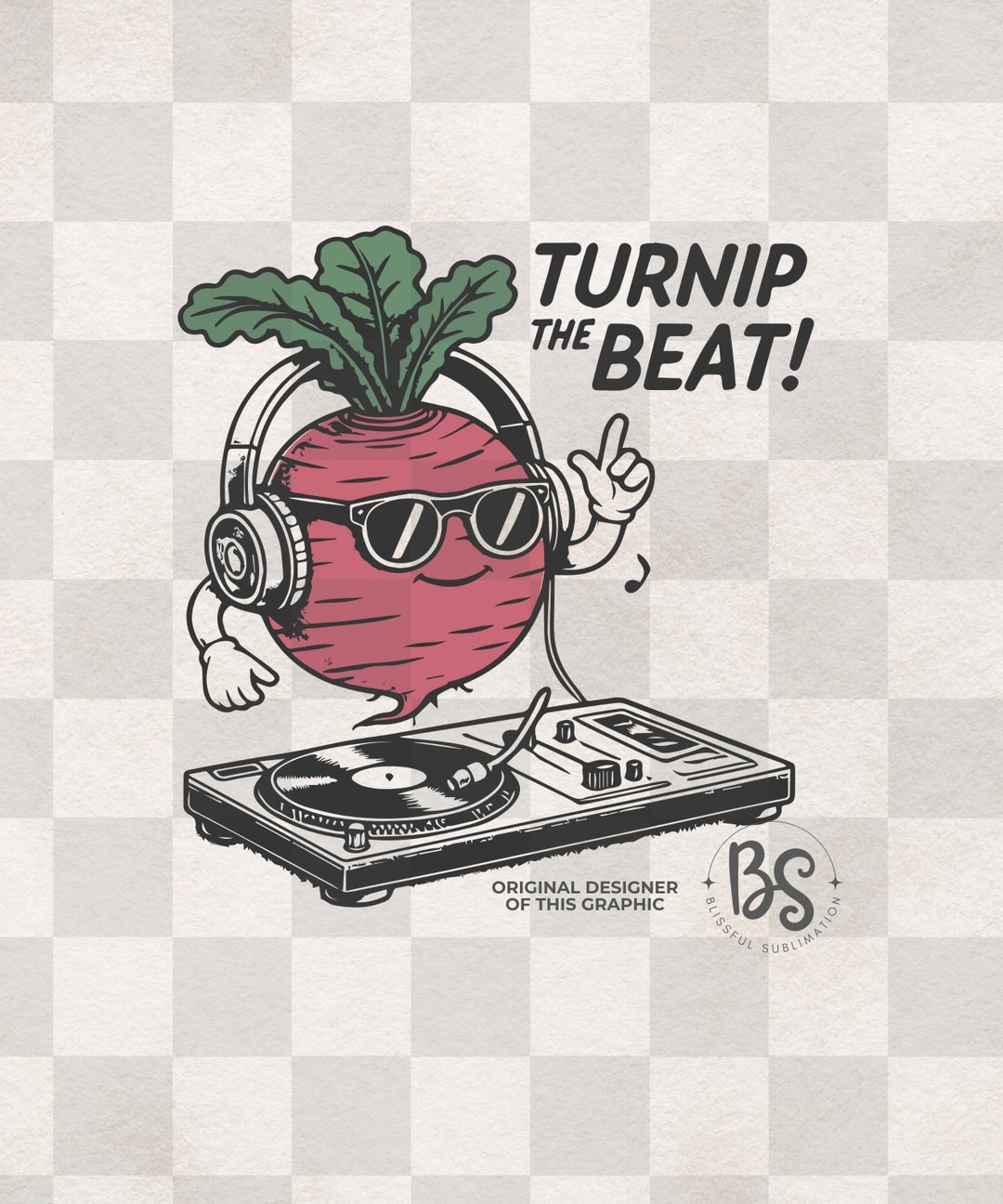 Turnip the Beat! DJ Turnip Pun PNG - Foodie, Vegetable Digital Download ...
