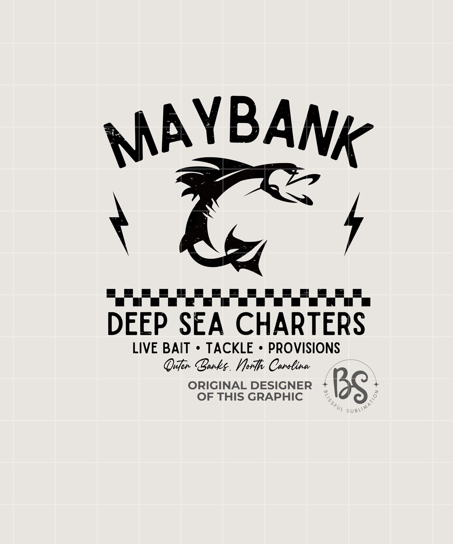Maybank Deep Sea Charters PNG | Outer Banks PNG T- Shirt Design ...